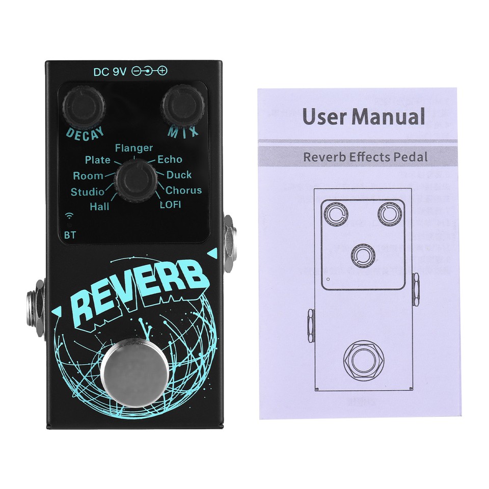 Digital Guitar Reverb Effects Pedal True Bypass 9 Different Reverb ...
