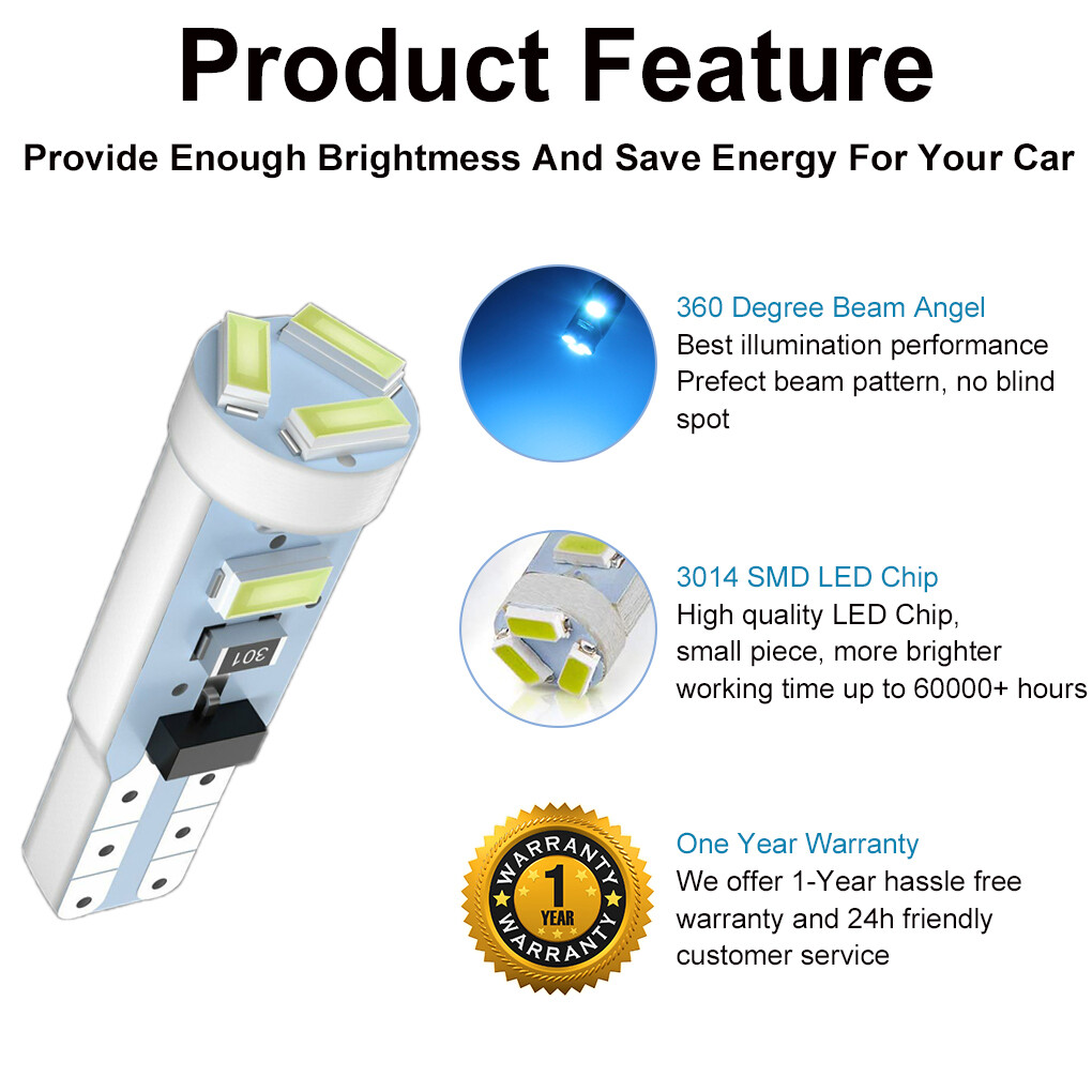 10X T5 74 2721 37 LED Instrument Gauge Cluster Dash Light Bulbs w ...