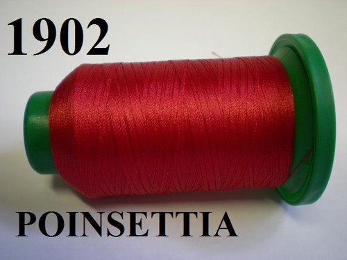 ISACORD MACHINE EMBROIDERY THREAD 1000M POINSETTIA RED 1902 | eBay