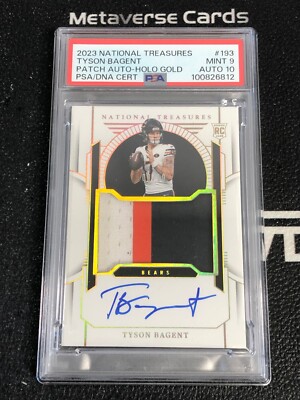 2023 National Treasures Tyson Bagent Rookie Patch Auto RPA Gold /10 ...