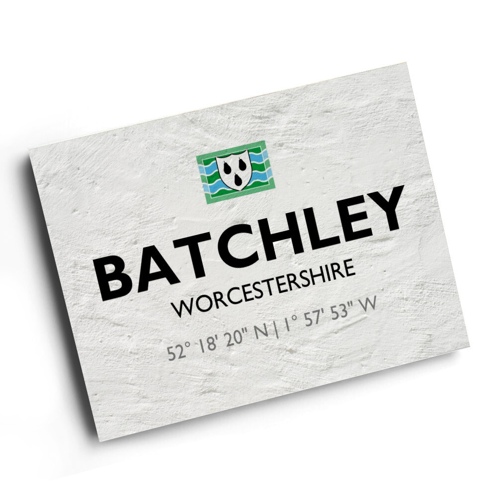 A3 PRINT - Batchley, Worcestershire - Lat/Long SP0267 | eBay UK