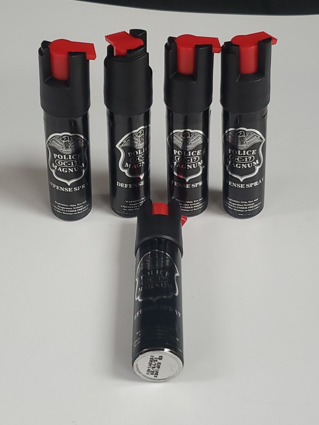 3 Pack Police Magnum Oc-17 Pepper Spray 3/4oz Safety Lock UV Dye Self ...