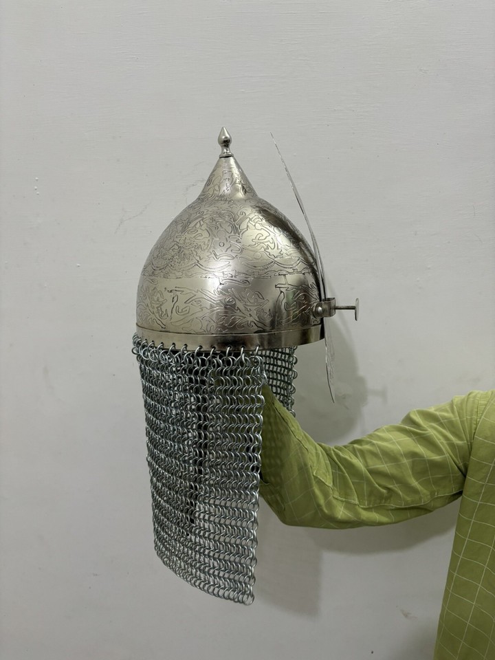 Historic Sultan Saladin's Islamic helmet Etched Armor Helmet with ...