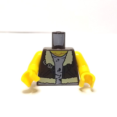 LEGO Minifigure Torso Leather Vest Fur Collar FRANK with Stains 2012 ...