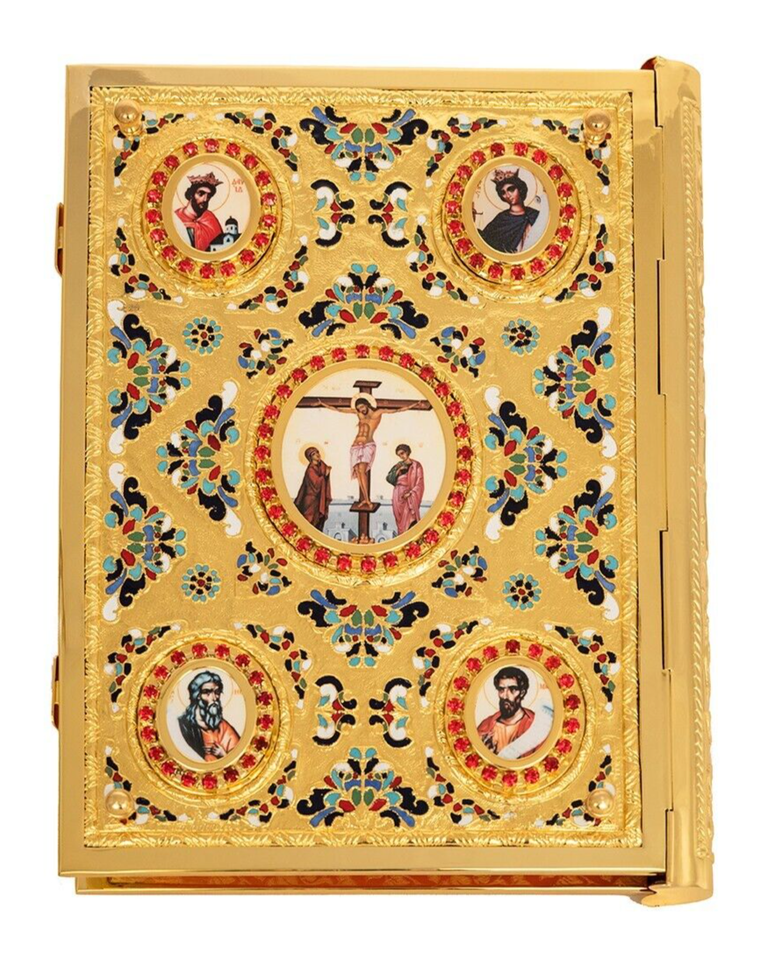 Orthodox Gospel Book Goldplated with Enamel Motifs and Icons ***FREE ...