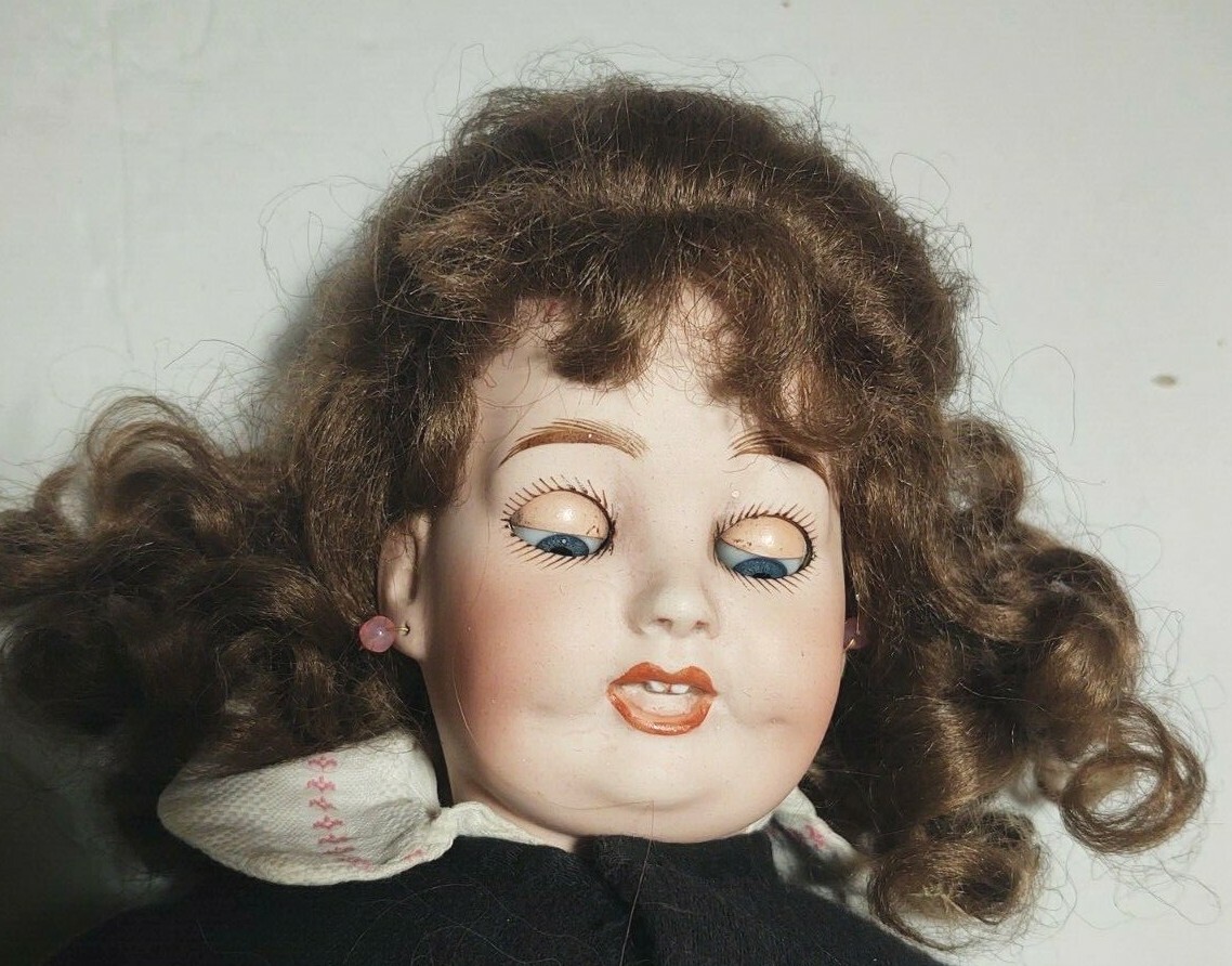 SIZE 7 LIGHT BROWN ROBYN ANTIQUE MODERN DOLL WIGS SYNTHETIC MOHAIR | eBay