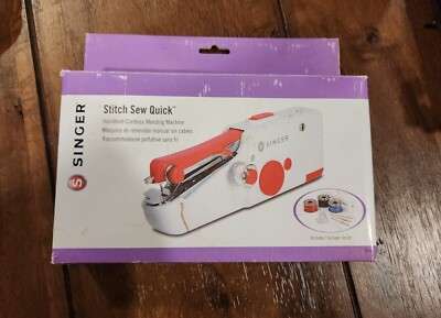 SINGER Stitch Sew Quick Handheld Cordless Mending Machine Travel NEW ...