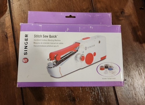 SINGER Stitch Sew Quick Handheld Cordless Mending Machine Travel NEW ...