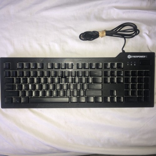 Cyberpower PC Play Ready 01 NOHI LED Wired Gaming Keyboard Black KB-161 ...