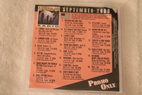 Promo Only Urban Radio Sep 2000 VG+ USA CD 3LW C-Murder Sparkle Monifah ...
