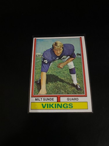 Milt Sunde 1974 Topps Football Card Vikings 57 NRMT+ PWE | eBay