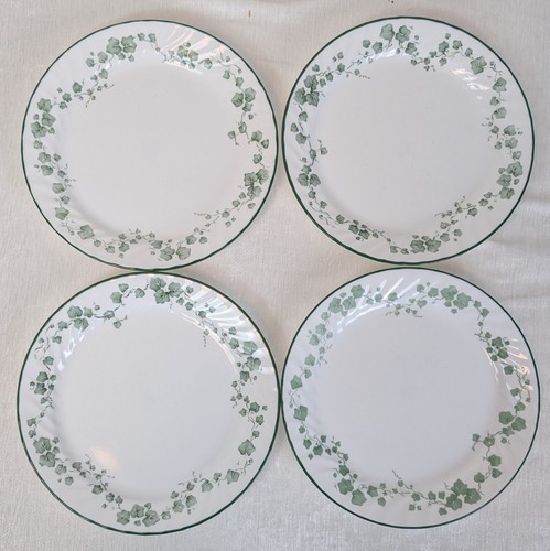 Set of 4 Corelle Corning Callaway Ivy Dinner Plates Green Leaves/Vines ...