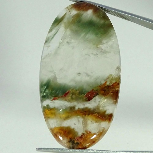 49.90Cts Natural Brazil Garden Quartz Oval Cabochon Gemstone 22X43X6MM ...