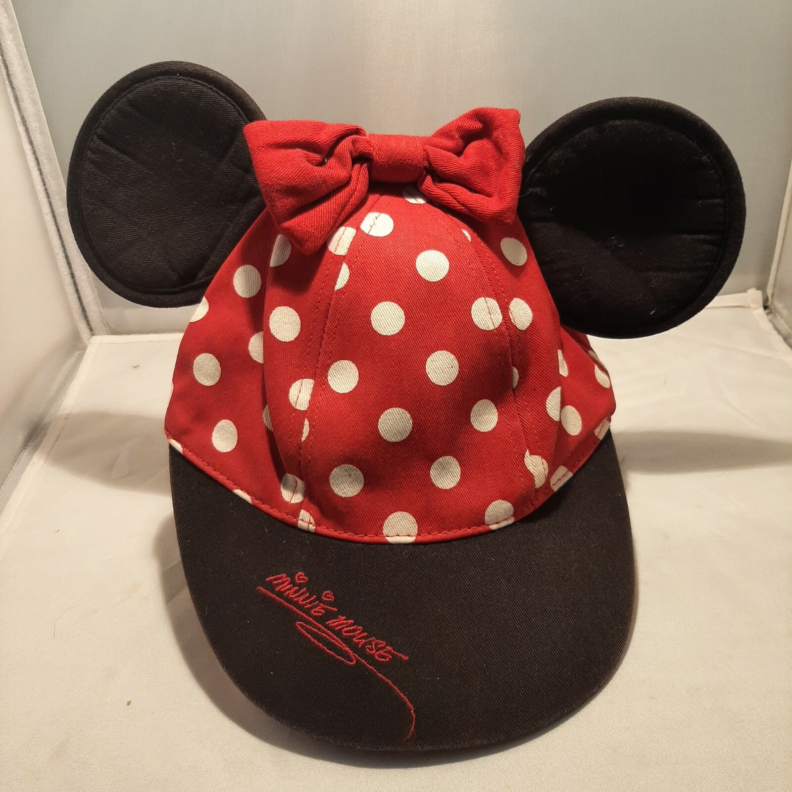 Walt Disney World Kids Minnie Mouse Ears Polka Dot Girls Baseball Hat ...