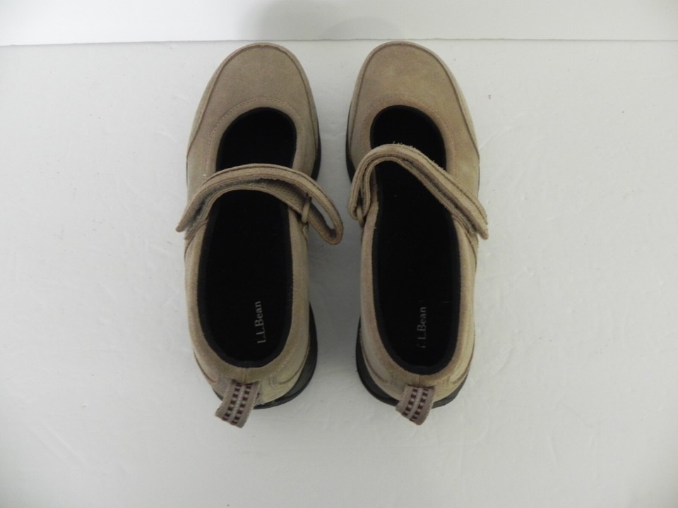 LL BEAN Women's Taupe Leather Mary Janes Shoes Size 8 Medium | eBay