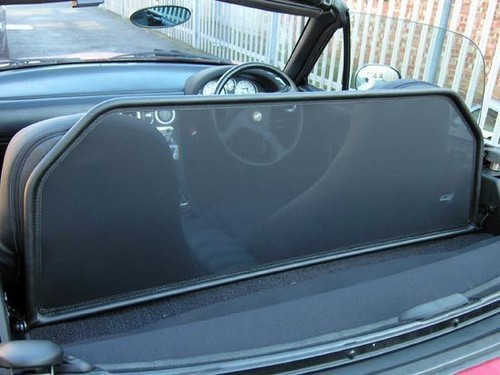 MX5 Wind Deflector Blocker Black Mesh Classic Mazda MX-5 Mk1 Mk2 2.5 ...