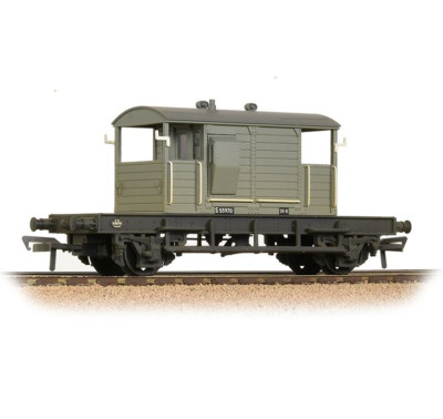 Bachmann 38-401B SR 25T Pill Box Brake Van Left-Hand Duckets BR Grey OO ...