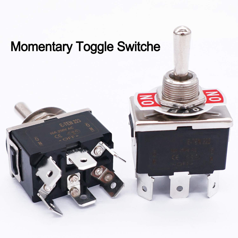 TWTADE 3 Pcs Momentary Rocker Toggle Switch-6 Pin DPDT 16A 250VAC,Waterproof Cap | eBay