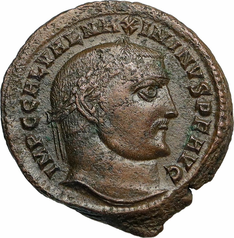 MAXIMINUS II DAIA Authentic Ancient 310AD Follis Roman Coin w GENIUS ...