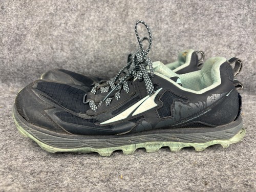 Altra Lone Peak 4.5 Trail Running Shoes Womens Size 10.5 Black Gaiter ...