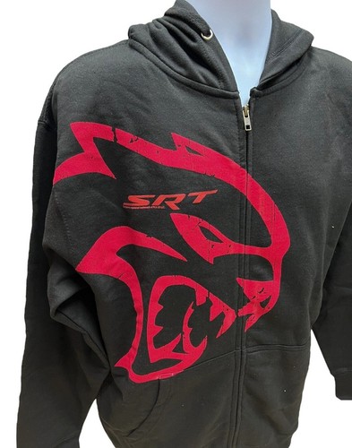 Dodge Charger Challenger SRT Hellcat Black Zip Up Hoodie Jacket ...