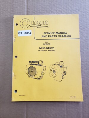Onan NHC-NHCV Industrial Engine Service Manual and Parts Catalog | eBay