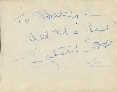 Vintage LIZABETH SCOTT Autograph | eBay