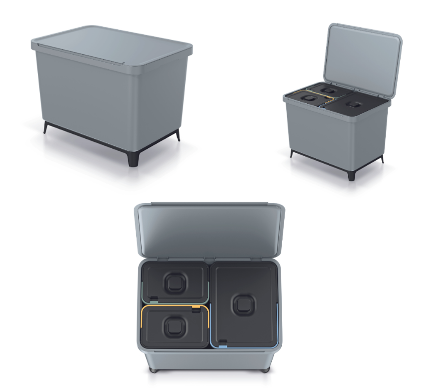 Waste Separation Bin Recycling System 3x10L or 1x23L + 2x10L for House ...