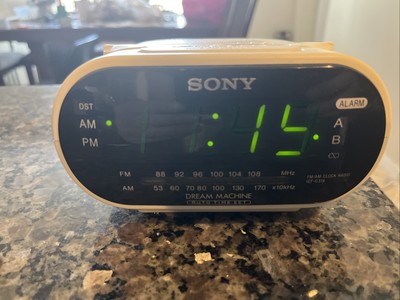 Vintage Sony Dream Machine AM/FM Dual Alarm White Clock Radio ICF-C318 ...