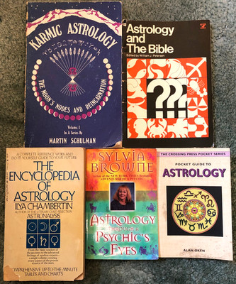 Books on Astrology, lot of 5, Astrology and the Bible, Karmic Astrology ...