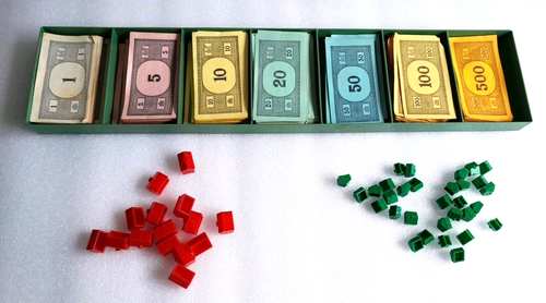 Monopoly Library Edition 1961 Replacement Parts Houses, Hotels, Money ...