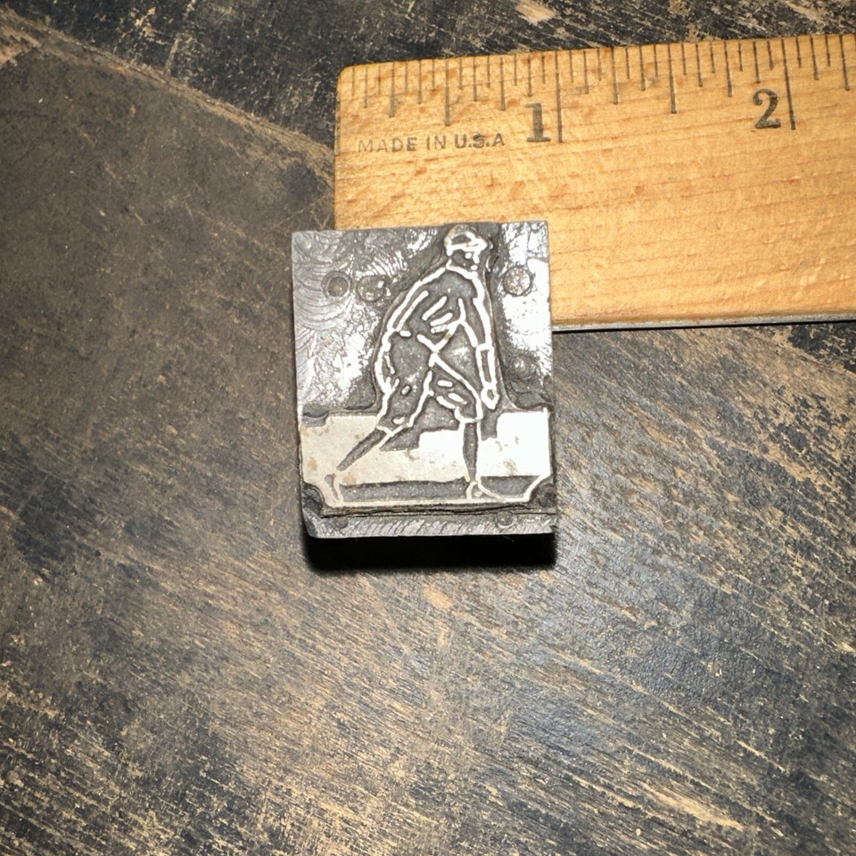 Printing Block “ Baseball Pitcher “ Old Block | eBay