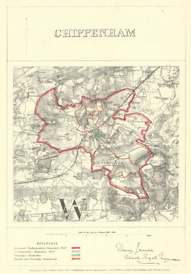 Chippenham, Wiltshire. JAMES. Parliamentary Boundary Commission 1868 ...