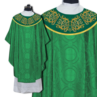 Liturgical Green Gothic Chasuble Vestment with Golden details | Pastor ...