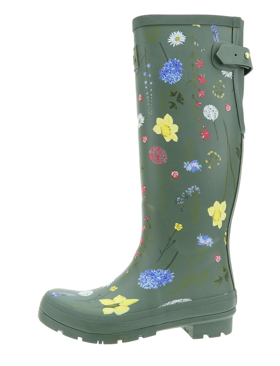 Women's Joules Tall Welly Boots Navy Floral Gardener's