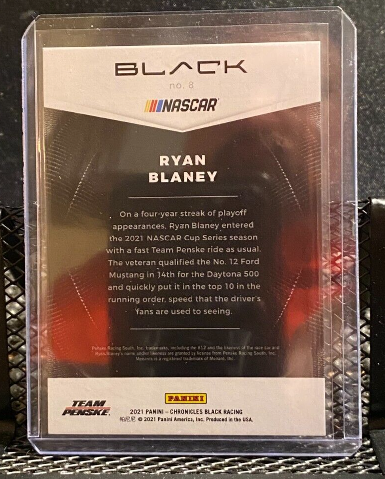 Ryan Blaney 2021 Chronicles - BLACK Blue #088/199 Card # 8- | eBay