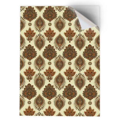 1 x Vinyl Sticker A3 - Floral Paisley Vintage Print #3279 | eBay UK