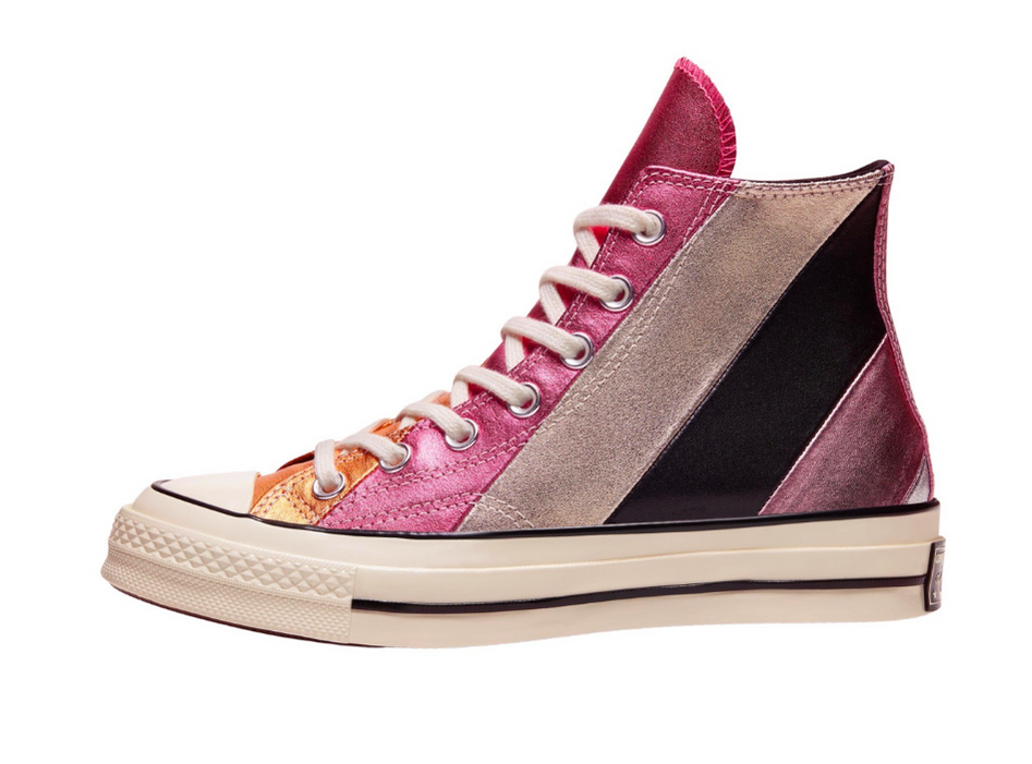 New NIB Converse Metallic Pink Gold Rainbow Chuck Taylor 70 Hi Top ...