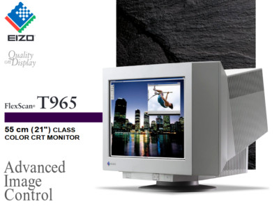 21" EIZO FlexScan T965 Trinitron CRT Röhrenmonitor SRGB/VGA RETRO ...