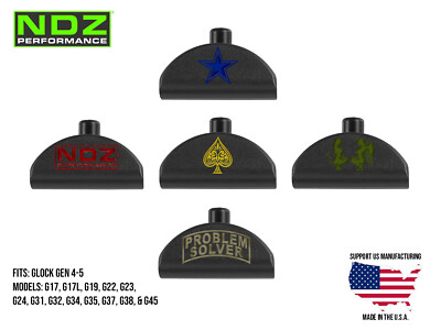 for Glock 17 19 Gen 4-5 Grip Plug Aluminum Color Filled Laser Engraved ...