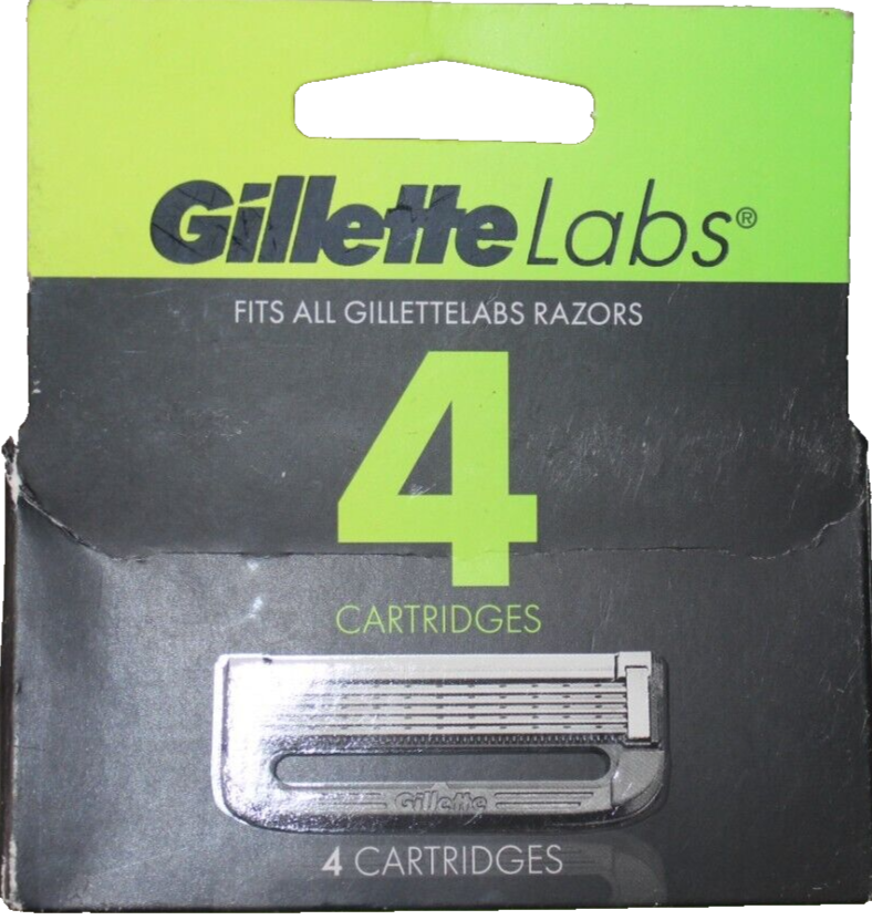 Gillette Labs 4 Blade Refill Cartridges Fits all Gillette Labs Razors ...