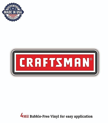 CRAFTSMAN TOOLS VINYL DECAL STICKER CAR BUMPER 4MIL BUBBLE FREE US MADE ...