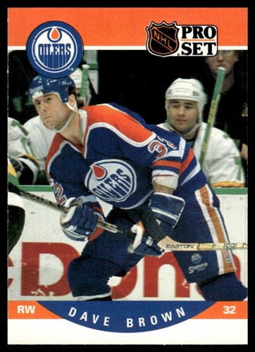 1990-91 Pro Set Dave Brown Rookie Edmonton Oilers #440 | eBay