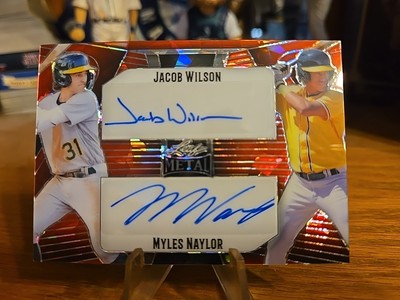 2023 Leaf Metal Jacob Wilson Myles Naylor Dual Auto 1/1 Oakland ...