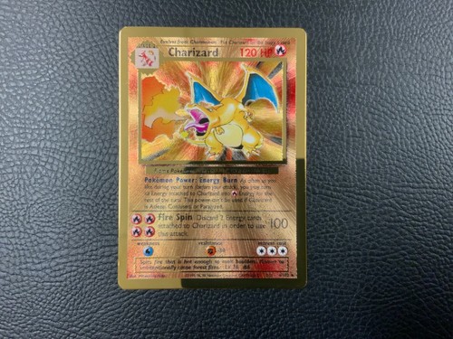 Pokemon Charizard UPC Promo 4/102 Gold Metal Card VLP | eBay