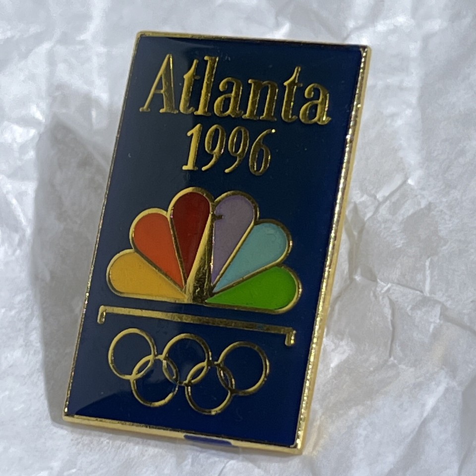 NBC 1996 Atlanta Georgia Olympics USA Olympic Torch Lapel Hat Pin ...