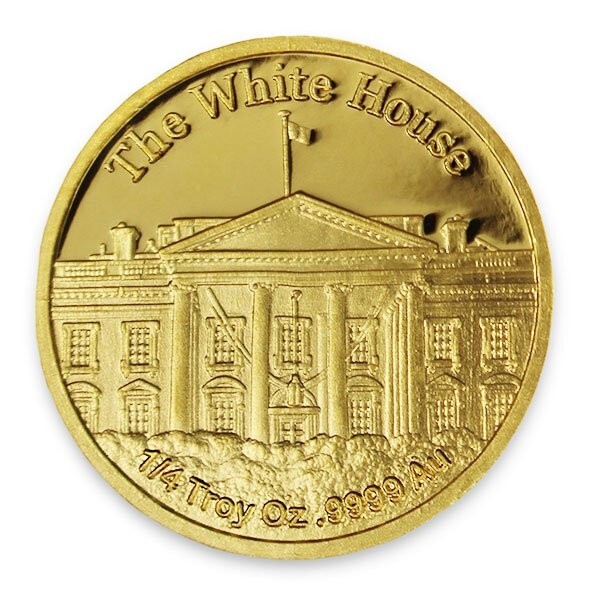 Donald J Trump "45th President" 1/4 Oz Solid Gold Bullion Round Coin ...