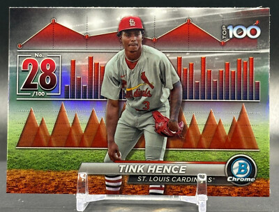 2024 Bowman Chrome #BTP-28 Tink Hence St. Louis Cardinals Top 100 | eBay