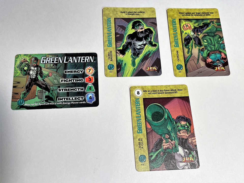 DC JLA Overpower CCG Green Arrow & Green Lantern Characters + Specials ...