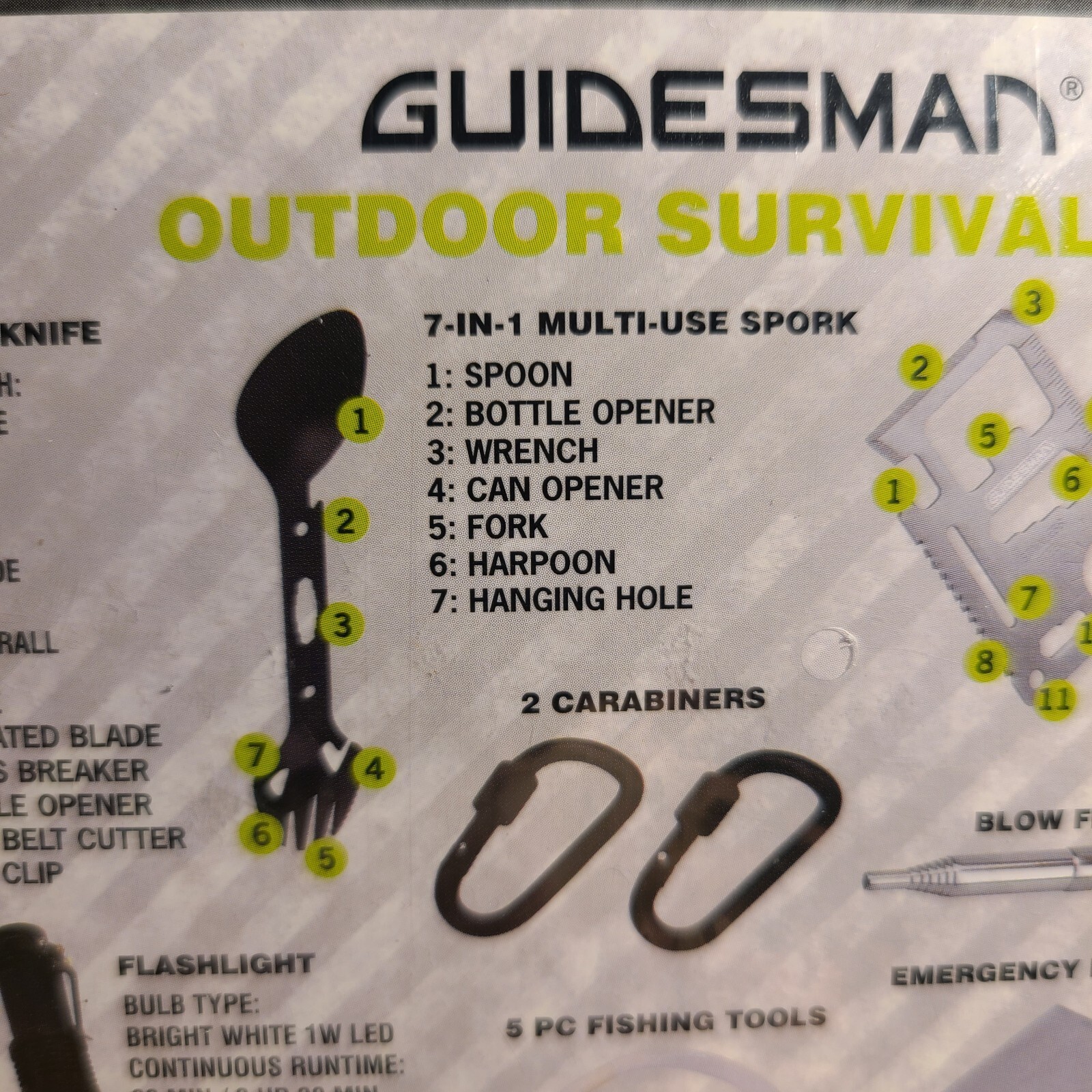 Guidesman Outdoor Survival Kit. Tools Equipped with Over 40 Features ...
